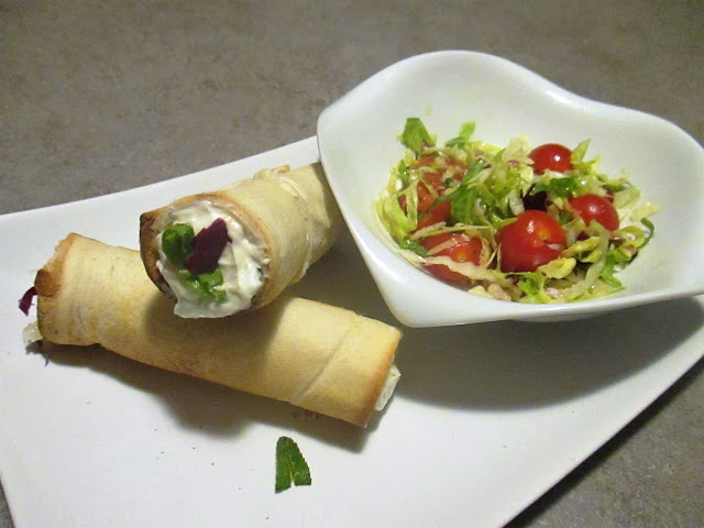 SUNDAY BRUNCH BAKED SALTED CANNOLI STUFFED WITH ROBIOLA, SALAD AND ...