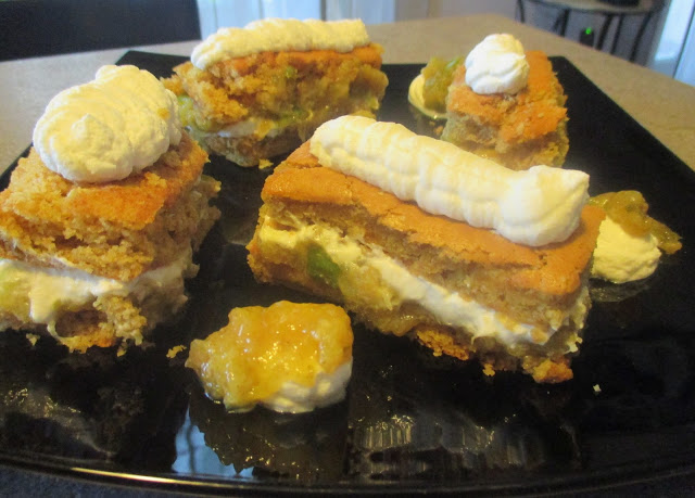 BISCUIT ROULADE SNACKS WITH WHIPPED CREAM AND SAUTEED FIGS (ILLUSTRATED ...