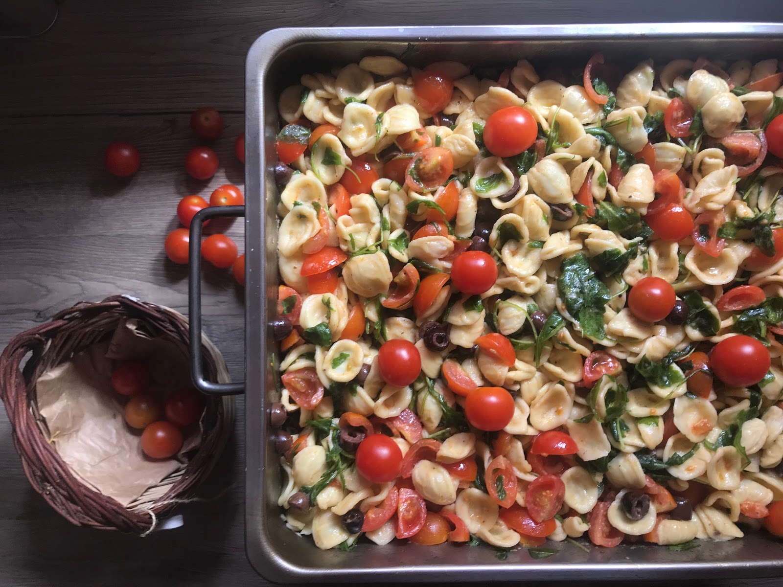 Il Menù della Cena di Compleanno. Orecchiette Pachino, Rucola e Olive ...